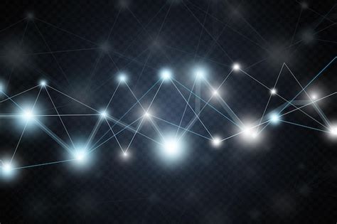 Premium Vector Abstract Geometric Background With Glowing Connecting