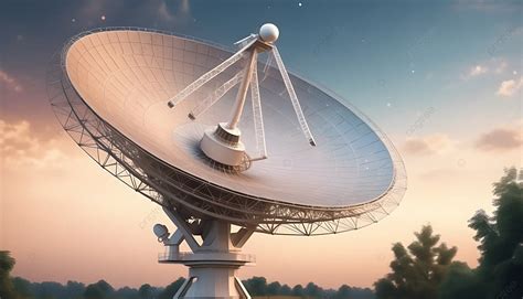 Radio Telescope Pointing To The Sky Background Radio Telescope