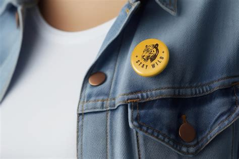 Pin Badge Mockup Psd Premium Ai Generated Psd