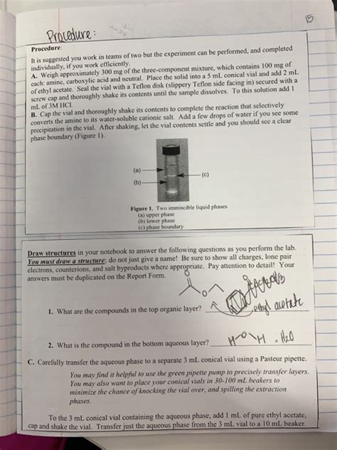 Solved Separation Of A Three Component Mixture By Extraction