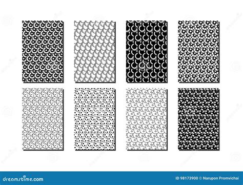 Circle Patterns Isolated On White Background Stock Vector