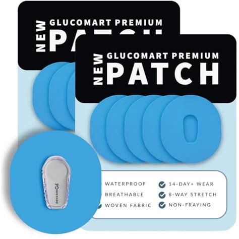 Glucomart Adhesive Patches For Dexcom G6 10 Count Maximum Strength Cgm Patches Waterproof