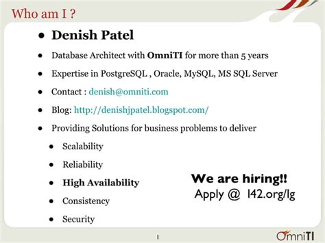 Deploying Maximum Ha Architecture With Postgresql Ppt Free Download