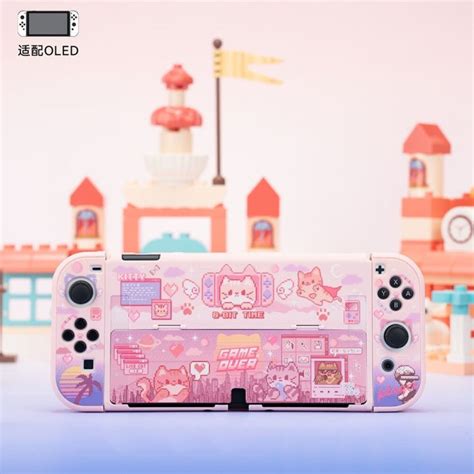 Geekshare Nintendo Switch Oled Hard Case Cute Detachable Protective