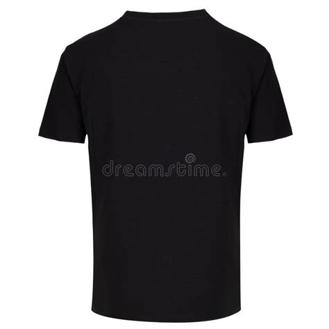 Back View Of Plain Black T Shirt Stock Image Image Of Clothing