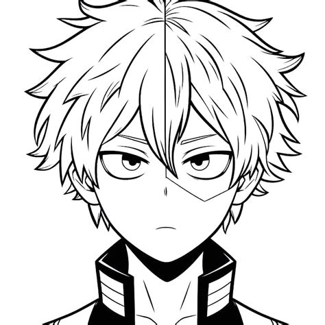 Shoto Todoroki Free Coloring Page Download Print Or Color Online For Free