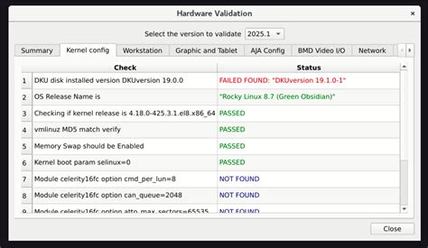 failed found dkuversion 19 1 0 1 in flame 2025 1 hardware validation