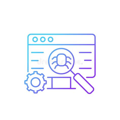 Software Testing Gradient Linear Vector Icon Stock Vector