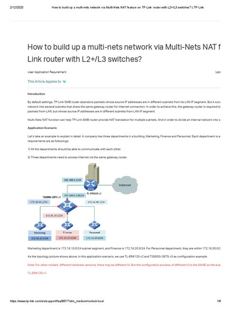 How To Build Up A Multi Nets Network Via Multi Nets Nat Feature On Tp