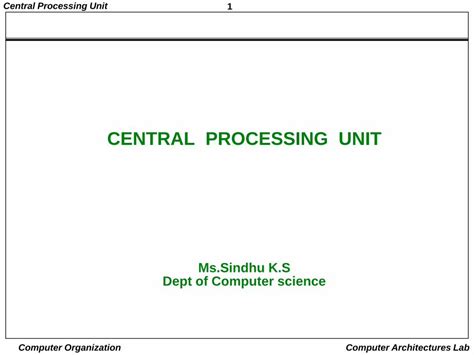 Pdf Central Processing Unit Dokumentips
