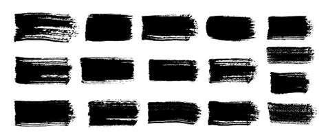 틈새 들쭉날쭉하고 찢어진 가장자리 아크릴 페인트로 손으로 그린 독특한 모양과 질감의 예술적 평면 브러시 스트로크 세트 개체 그룹에 대한 스톡 벡터 아트 및 기타 이미지