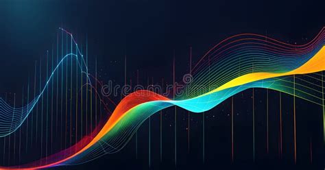 Dynamic Graph With Fluctuating Data Points In Vibrant Colors Stock