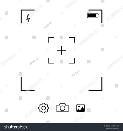 Camera Viewfinder Vector Template Smartphone Focus Stock Vector Royalty Free 2283792373