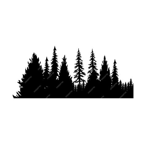 Premium Vector Pine Tree Vector Forest Tree Silhouette
