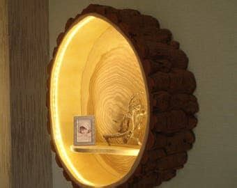 Strange Wood Lamp Penis Shape Handmade Item Gag Gifts