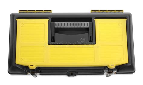 Plastic Box For Tools Isolated On White Top View Stock Image Image Of Manual Handyman 266251661