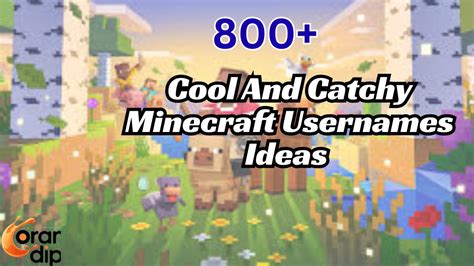 800 Cool And Catchy Minecraft Usernames Ideas 2025 Orange Dip