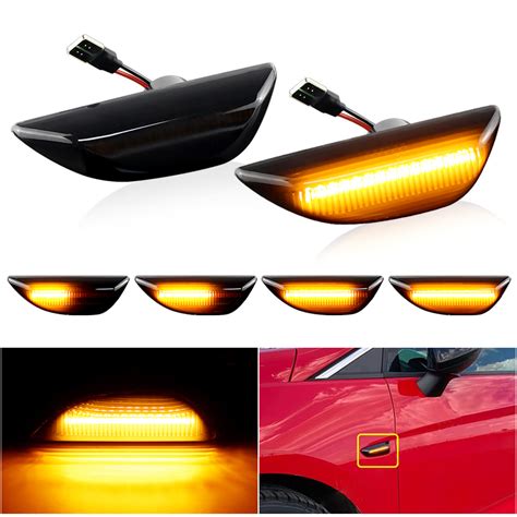 X Sequential Flashing LED Turn Signal Side Marker Light Dynamic Blinker For Opel Mokka X