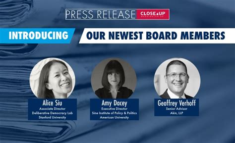 Congratulations To Sine Ed Amy K Dacey On Being Elected To Close Up Foundations Board Of