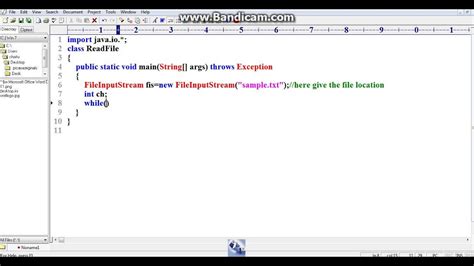 Java Program To Read The Data From A File Using Io Streams Youtube
