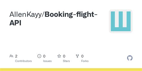 Github Allenkayy Booking Flight Api