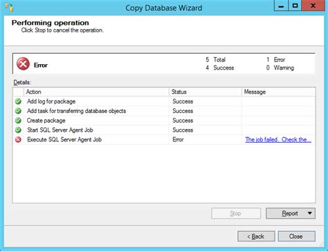 copying database from one server to another server in sql server 2014 using wizard stack overflow