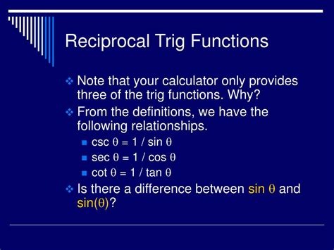 Ppt Mth 112 Elementary Functions Chapter 5 The Trigonometric