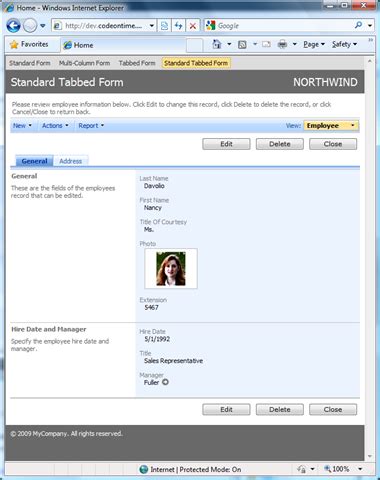 Code On Time Form Category Rendering Modes