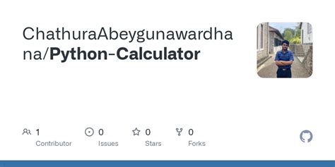 Github Chathuraabeygunawardhanapython Calculator