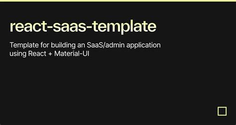 React Saas Template Codesandbox