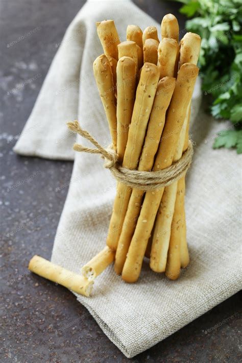 Snack Bread Sticks With Sesame
