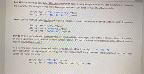 Solved String And Regular Expression Lab Pach Of These
