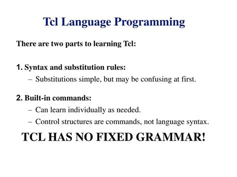 Ppt Programming Using Tcltk Powerpoint Presentation Free Download Id5577325