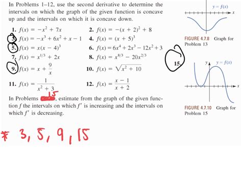 Solved In Problems Use The Second Derivative To Chegg Com