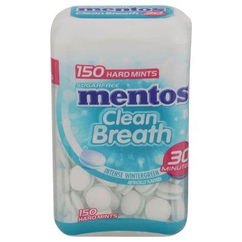 Mentos® Clean Breath Hard Mints Sugar Free Intense Wintergreen 150