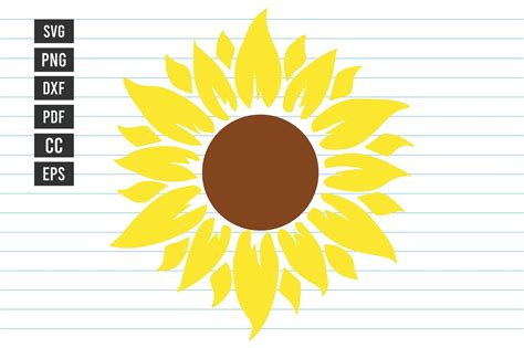 Sunflower Svg Flower Svg Cut Files Graphic By Dakhashop · Creative Fabrica