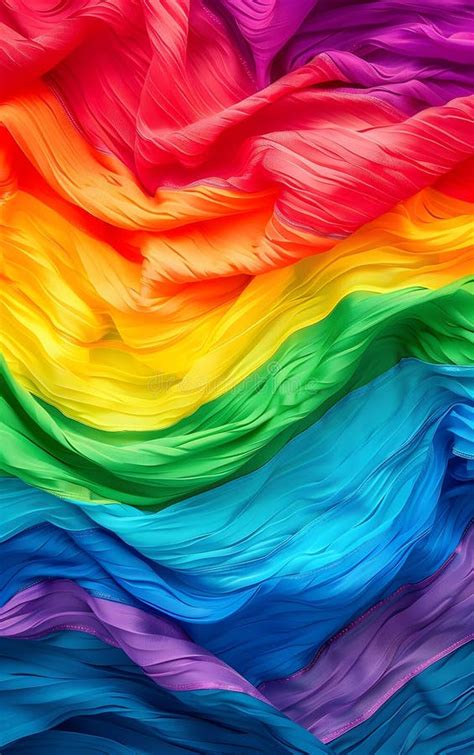 2335 Vibrant Rainbow Waves Abstract Background Ai Generated Stock