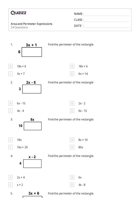 Area And Perimeter Of Rectangles Worksheets Printable Online Worksheets Library