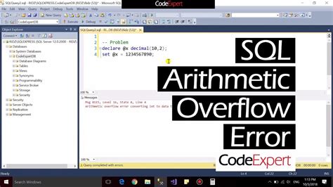 Sql Arithmetic Overflow Error Converting Int To Data Type Numeric Youtube
