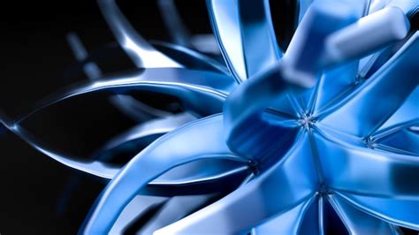 premium photo 3d rendering abstract blue shape