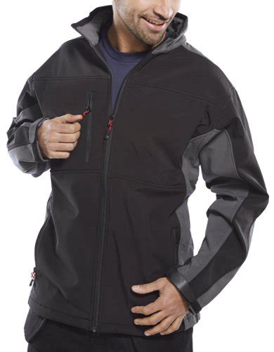 Beeswift Two Tone Soft Shell Jacket Black Grey