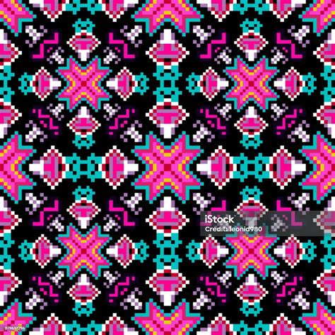 작은 픽셀 색 기하학적 배경 패턴 원활한 벡터 일러스트 레이 션 0명에 대한 스톡 벡터 아트 및 기타 이미지 0명 다양 디자인 Istock