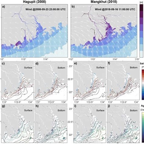 Distribution Of Maximum Storm Surges A B And Corresponding