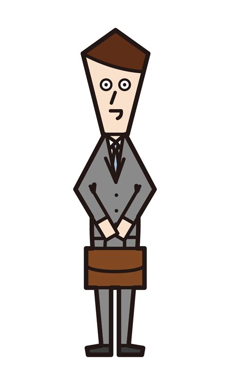 양복을 입은 남자의 그림 무료 일러스트 소재집 Kukukeke