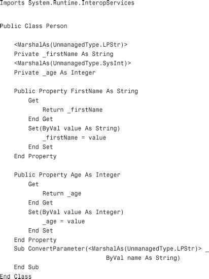 Converting Types To Unmanaged Visual Basic® 2010 Unleashed Book
