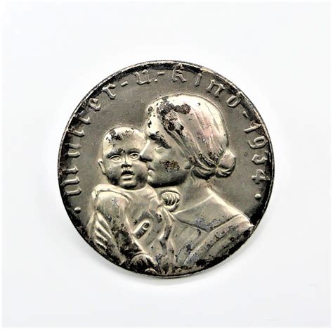 Abzeichen WHW Winterhilfswerk Mutter und Kind 1934 Militärkultur