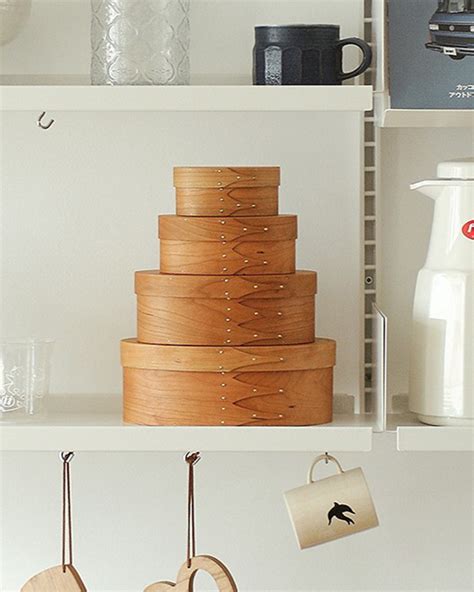 프랭키라 타원형 오발 원목 셰이커 박스 상자 케이스 체리목 핸드메이드 우드 바구니 위시버킷