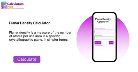 Planar Density Calculator Online CalculatorsHub