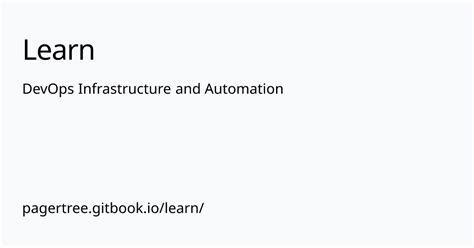 Devops Infrastructure And Automation Learn