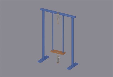 Swings Low Poly 3d Model Rigged Cgtrader